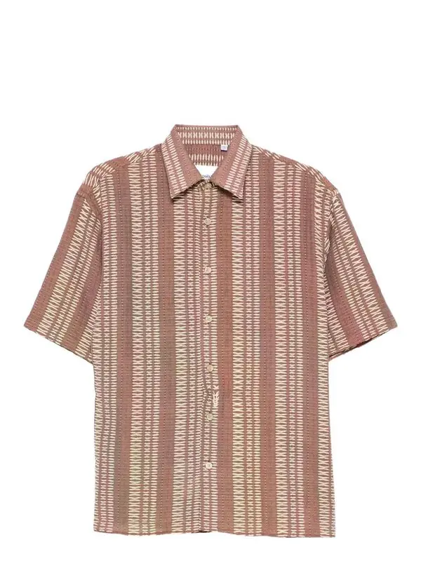 COSTUMEIN Buttoned Pattern Shirt - Brown