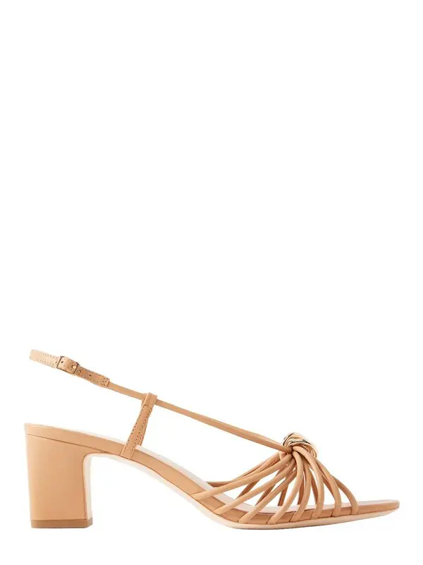 LOEFFLER RANDALL Minna Leather Slingback Sandals - Neutrals