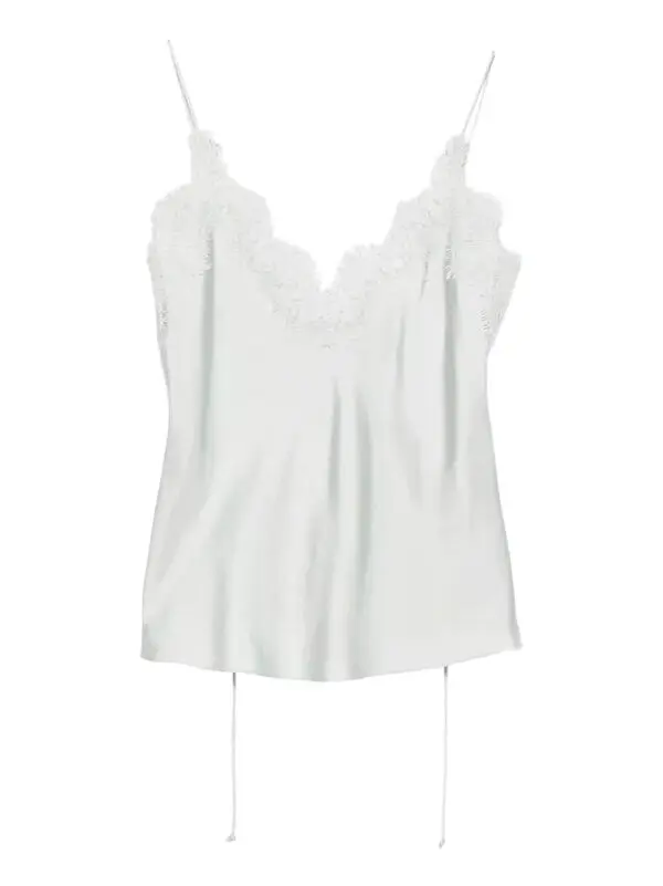 RÓHE Lace-trimmed Silk Camisole - Blue