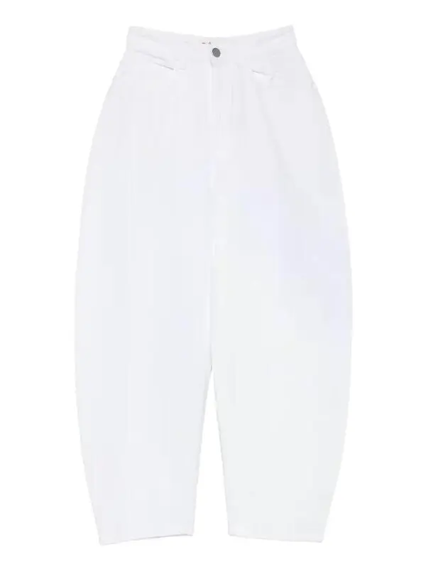 RÓHE Curved Wide-leg Jeans - White
