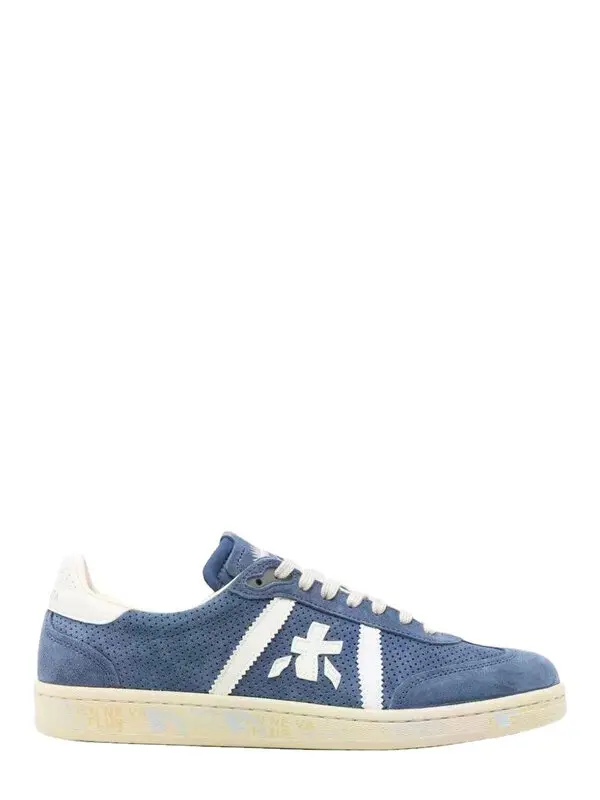 Premiata Perforated Logo Sneakers - Blue