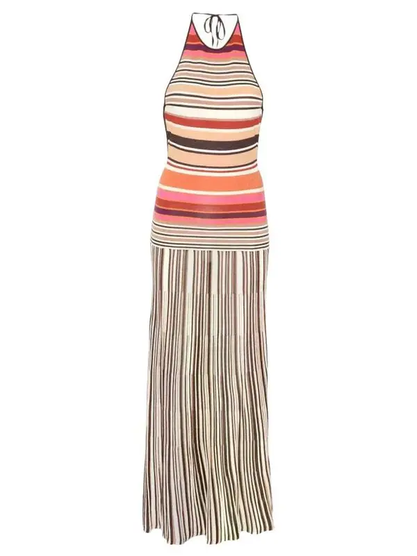 Faithfull The Brand Maretta Striped Maxi Dress - Neutrals