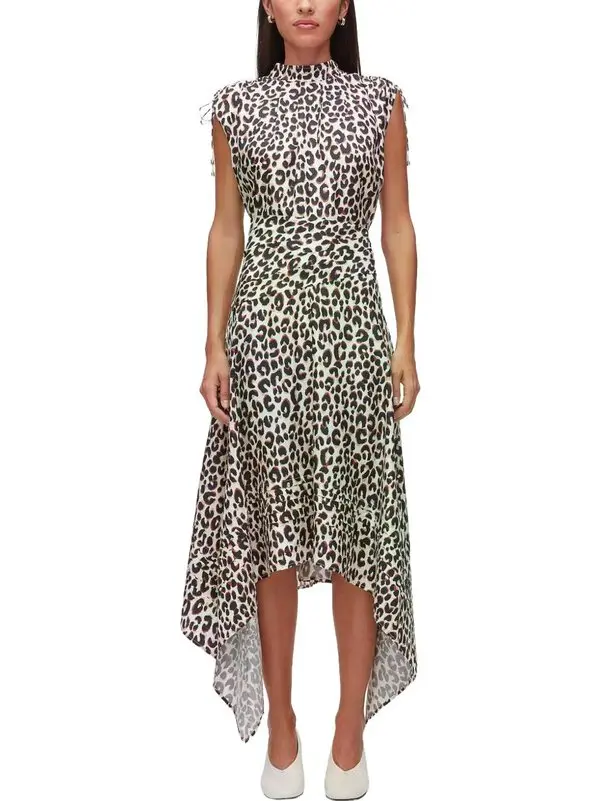 3.1 Phillip Lim Leopard-print Silk Dress - Neutrals