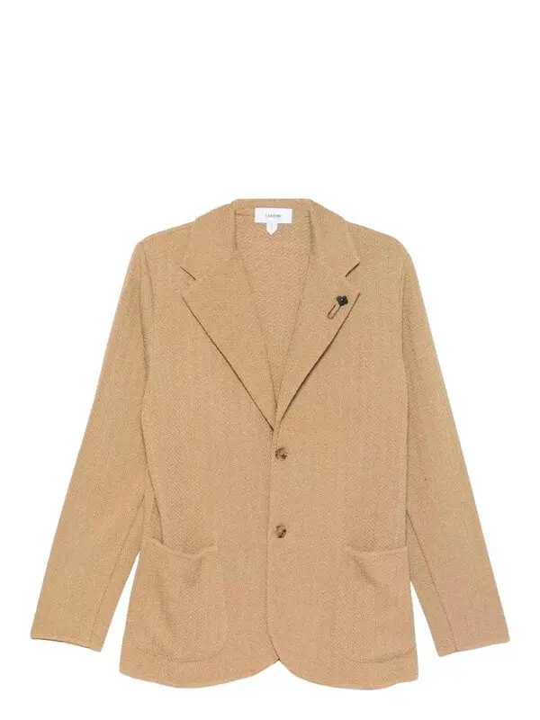 LARDINI Flower-detail Blazer - Neutrals