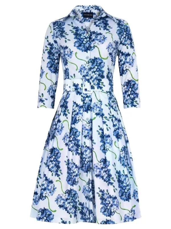 Samantha Sung Audrey Floral-print Midi Dress - White