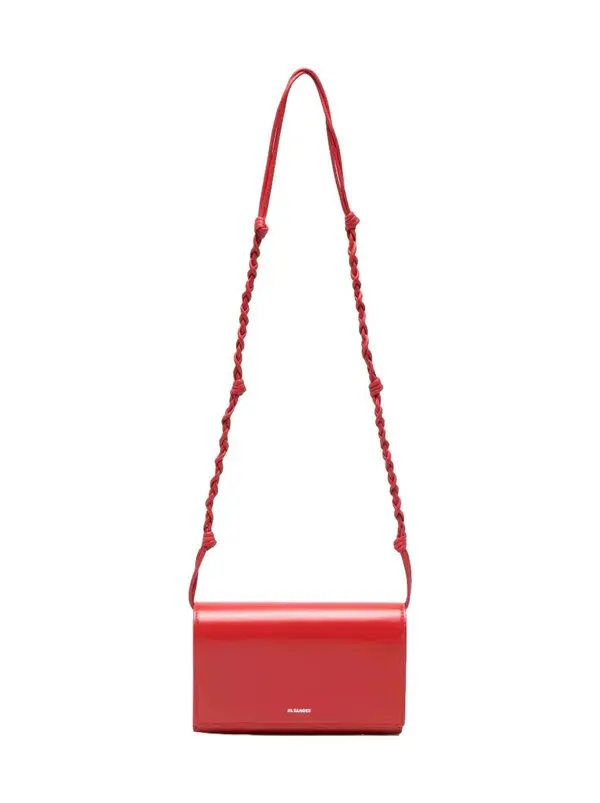 JIL SANDER Tangle Knot-detail Cross Body Bag - Red