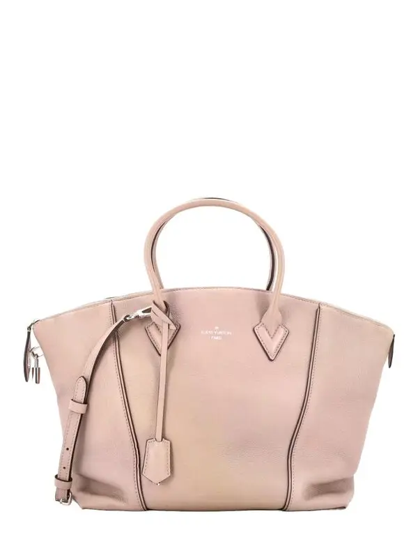 LOUIS VUITTON Soft Lockit Handbag Leather Mm - Neutrals