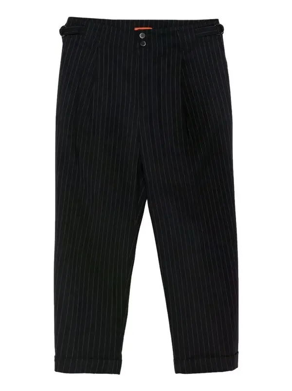 Barena Venezia Pinstripe Tailored Trousers - Black