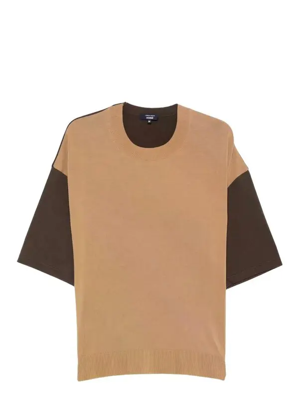 Comme Des Garçons Colour-block T-shirt - Brown