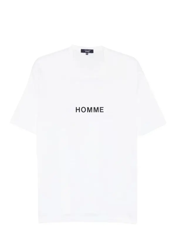 Comme Des Garçons Logo-print T-shirt - White