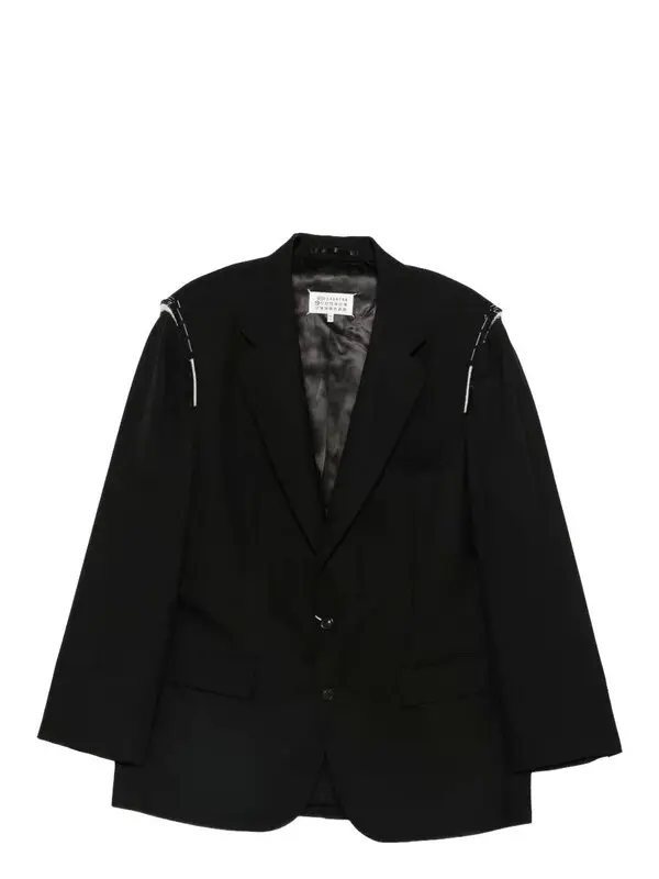 MAISON MARGIELA Exposed-stitching Blazer - Black