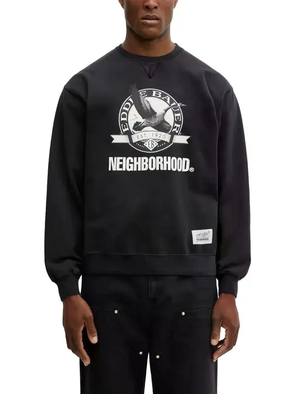 NEIGHBORHOOD Graphic Crew-neck Sweatshirt - Black