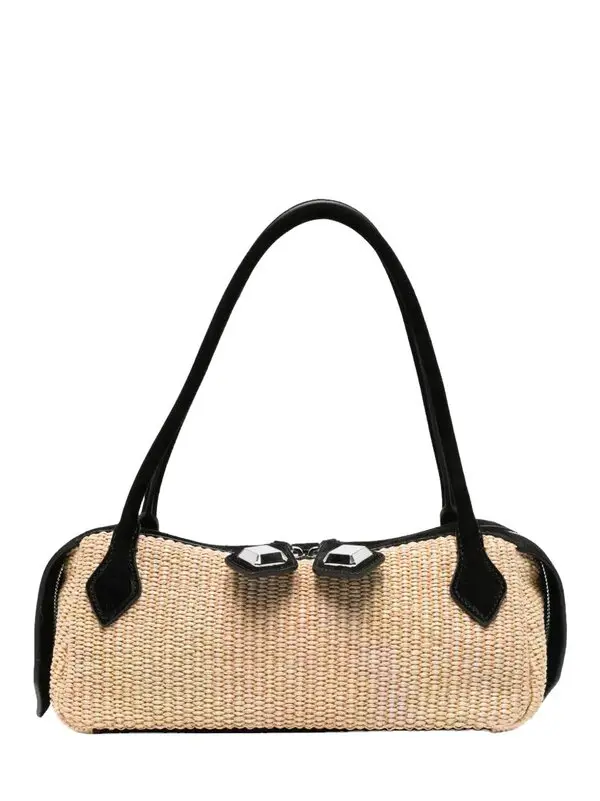 MINOBOSSI Small Anna Woven Shoulder Bag - Neutrals