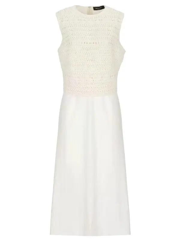 Fabiana Filippi Knitted-layer Midi Dress - White