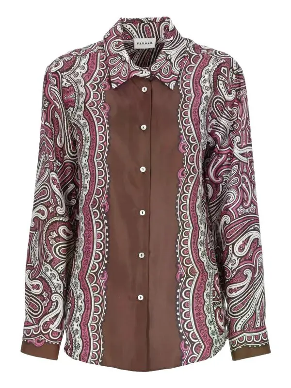 P.a.r.o.s.h Paisley-pattern Silk Shirt - Brown