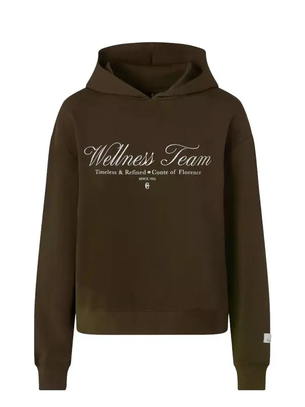 CONTE OF FLORENCE Cotton Hoodie - Brown
