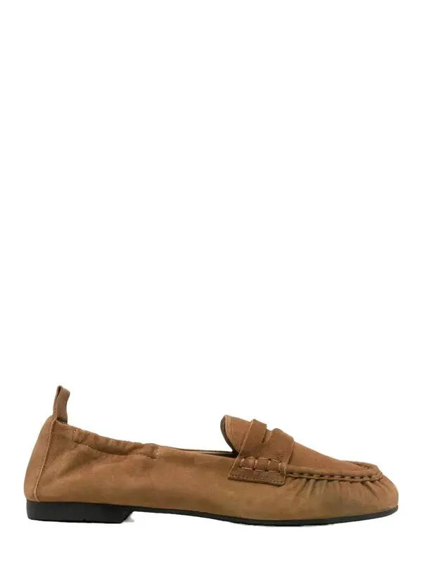 SUMMERY COPENHAGEN Moccasin Leather Loafers - Brown