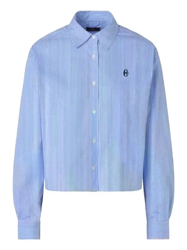 CONTE OF FLORENCE Striped Shirt - Blue