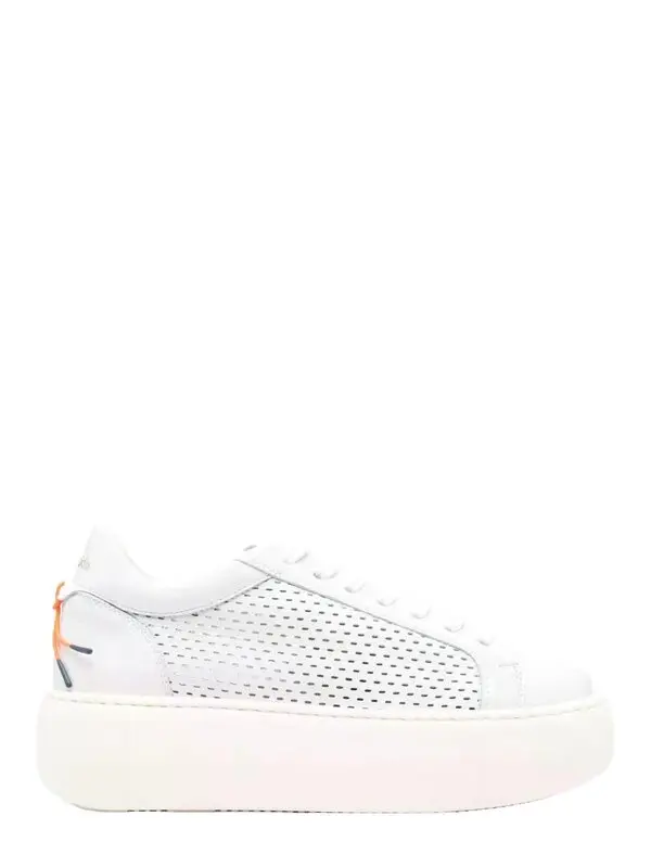 BARRACUDA Perforated Platform Sneakers - White