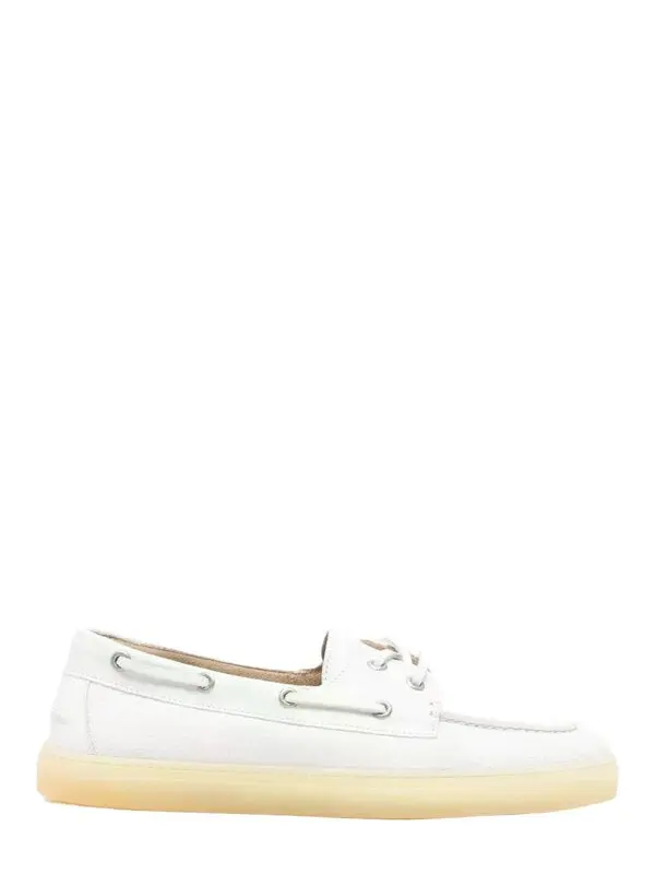 SUMMERY COPENHAGEN Tie-fastening Leather Loafers - White