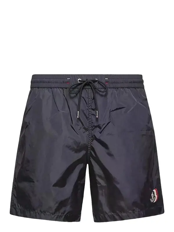 Moncler Logo-patch Swim Shorts - Blue