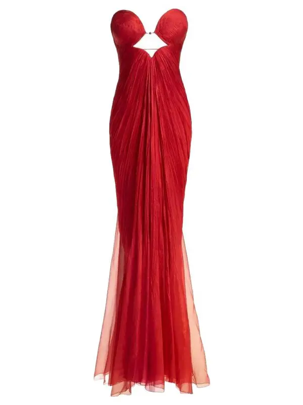 MARIA LUCIA HOHAN Sweetheart Pendant Gown - Red