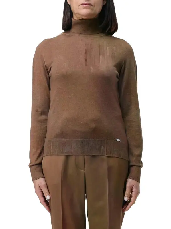 Kiton High-neck Long-sleeve Sweater - Brown