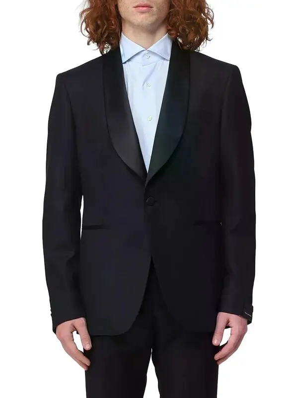 Tagliatore Shawl-lapel Blazer - Blue