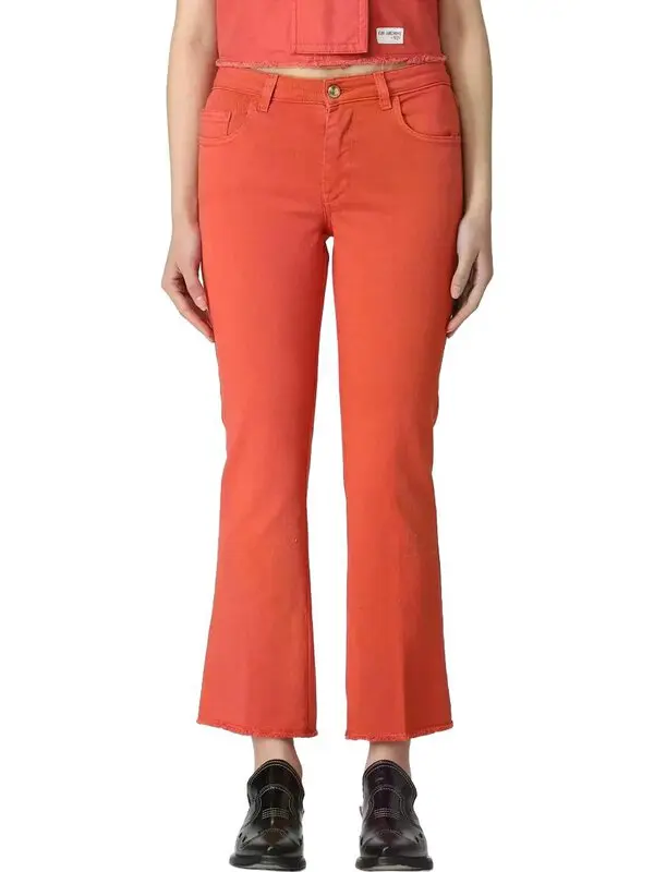 FAY Fringed Flared Trousers - Orange