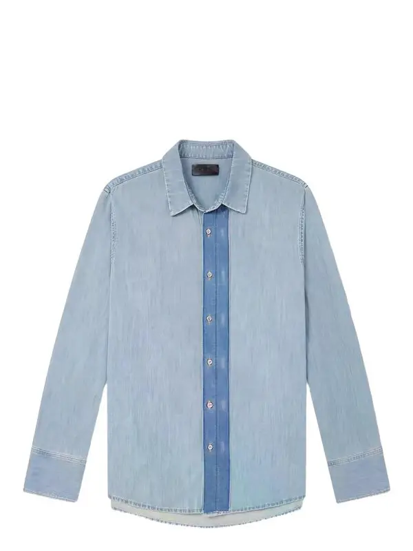 424 Hoorsenbuhs Two-tone Denim Shirt - Blue