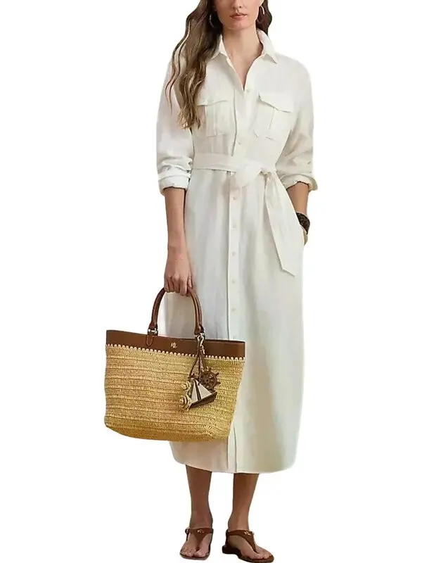 Ralph Lauren Belted Shirt Dress - White