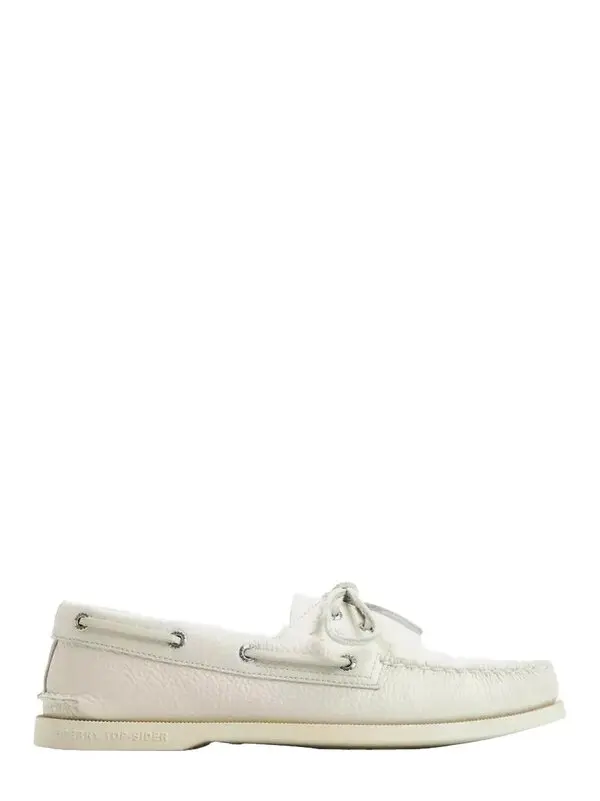 FORTELA Leather Boat Shoes - White
