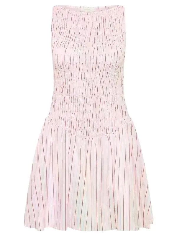 Faithfull The Brand Martina Boat-neck Mini Dress - Pink