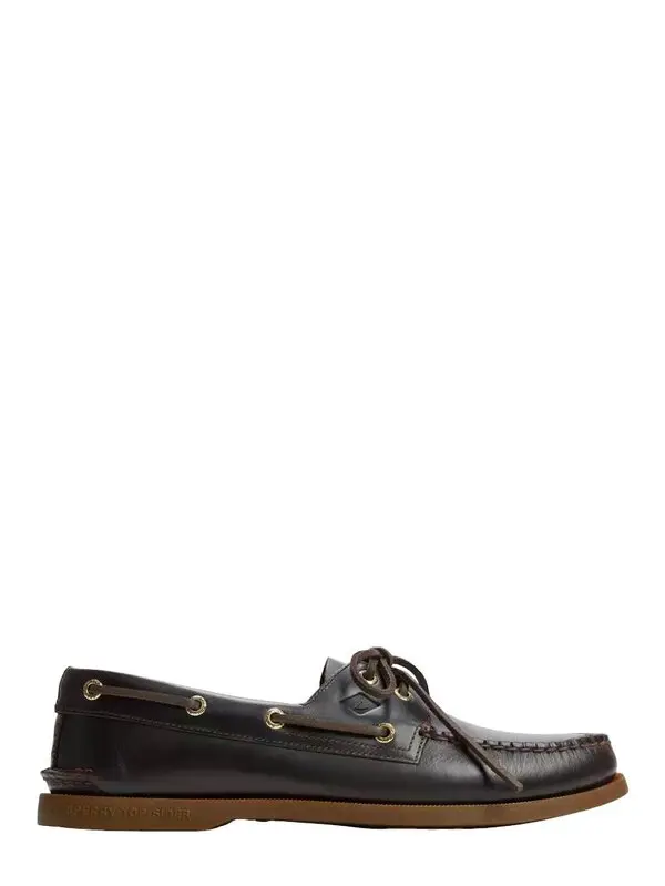 FORTELA Leather Boat Shoes - Brown