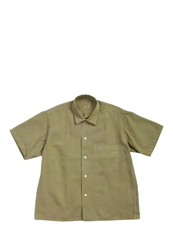 FORTELA Button-fastening Chest-pocket Shirt - Green