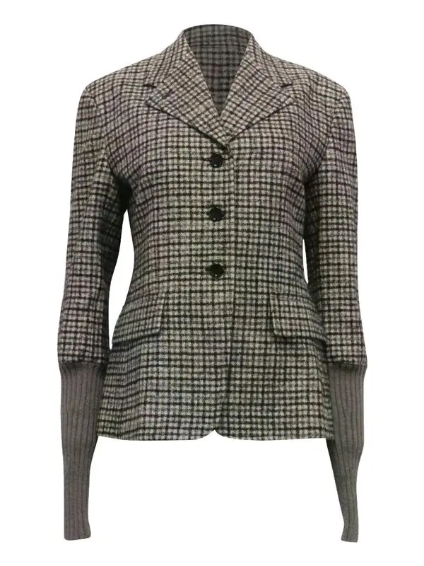 Chloé Plaid Single-breasted Blazer - Neutrals