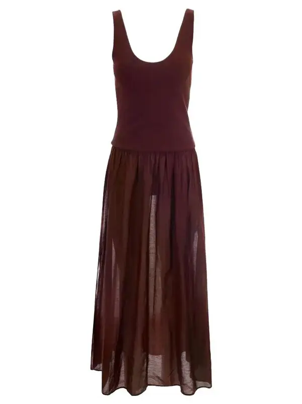SESSUN Ruffled Dress - Brown