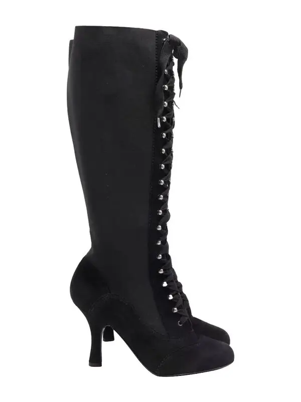 Dolce & Gabbana Lace-up Knee-high Boots - Black