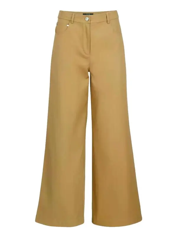 TOCCIN Cotton Straight Trousers - Brown