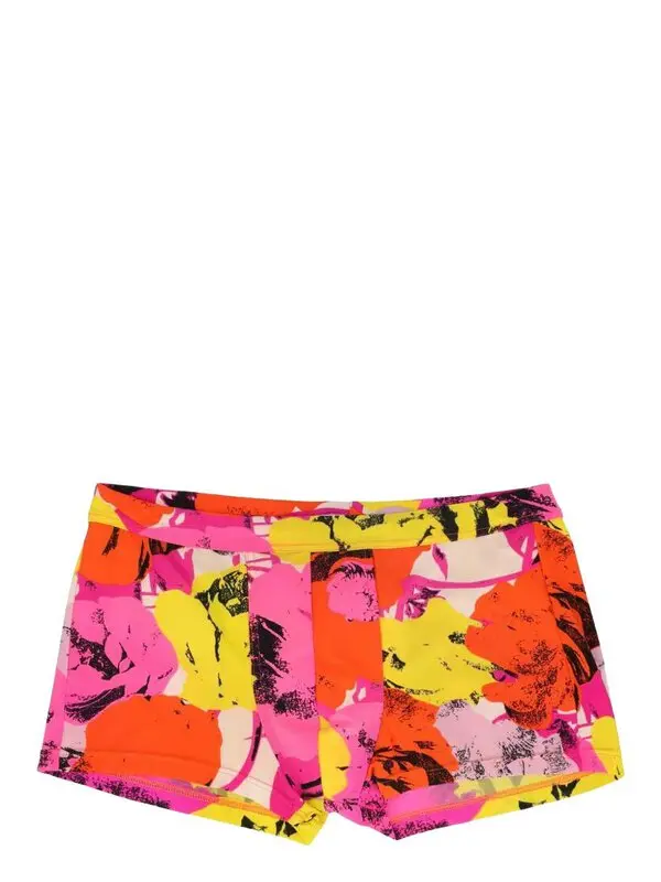 Versace Floral Print Trousers - Pink