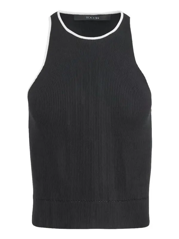 TOCCIN Avery Trimmed Tank Top - Black