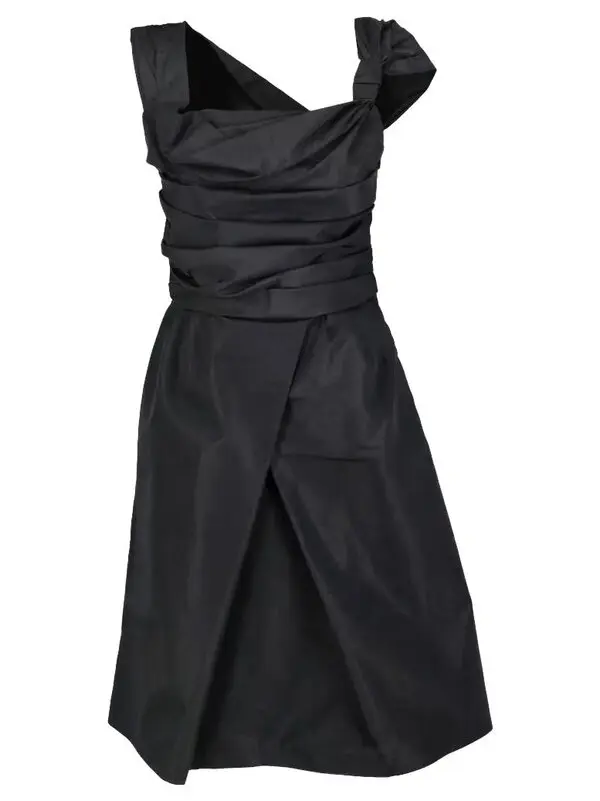 Prada Vintage Ruched Dress - Black