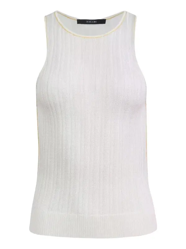 TOCCIN Juniper Racer Tank - White