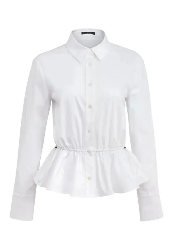 TOCCIN Ingrid Button-down Cotton Shirt - White