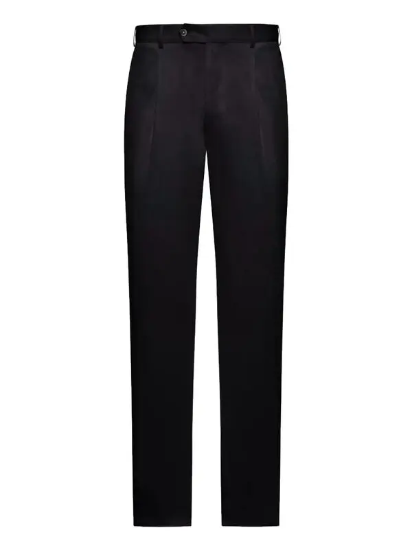 PT TORINO Tailored Cotton Trousers - Black