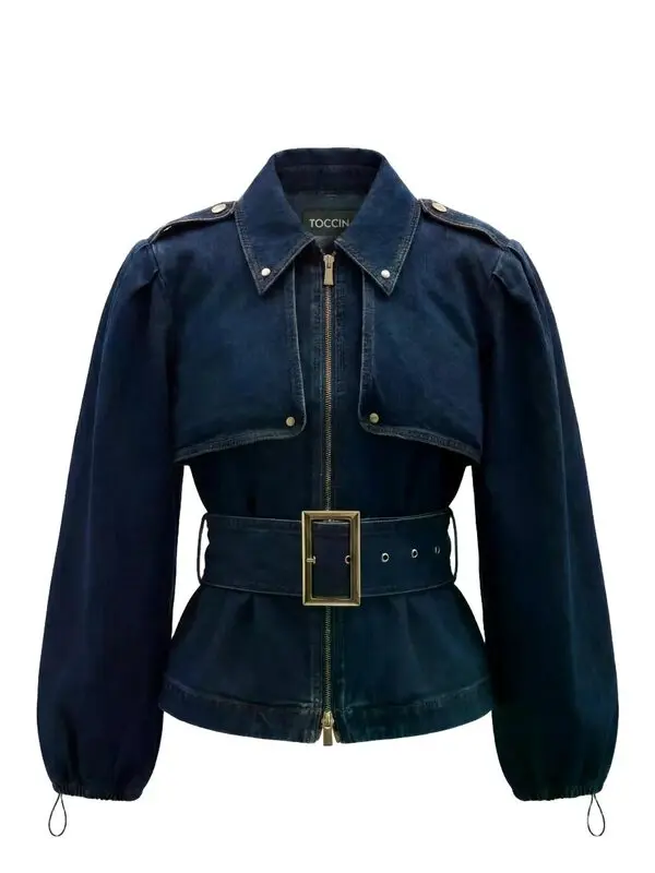 TOCCIN Brighton Belted Jacket - Blue