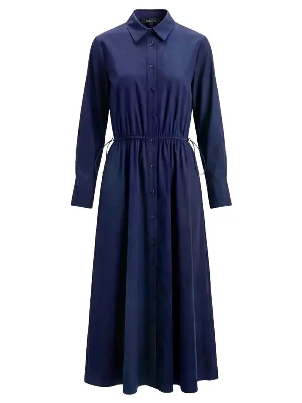 TOCCIN Anika Long-sleeve Midi Shirt Dress - Blue