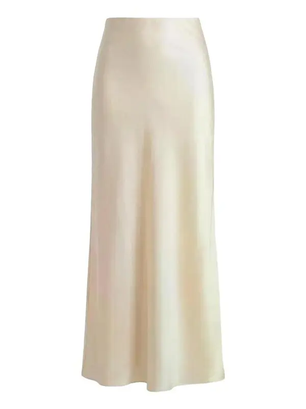 TOCCIN Heidi Bias Slip Maxi Skirt - Neutrals