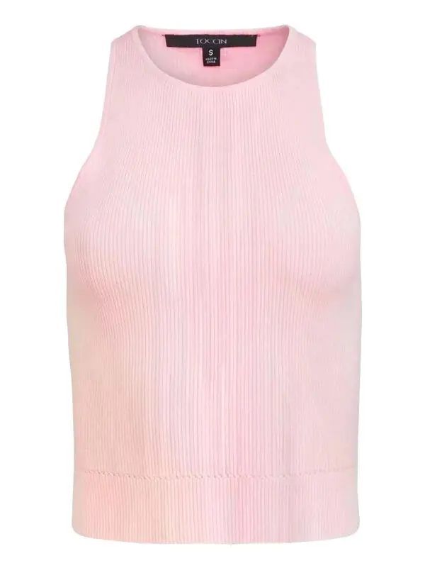 TOCCIN Ribbed Racer Tank Top - Pink