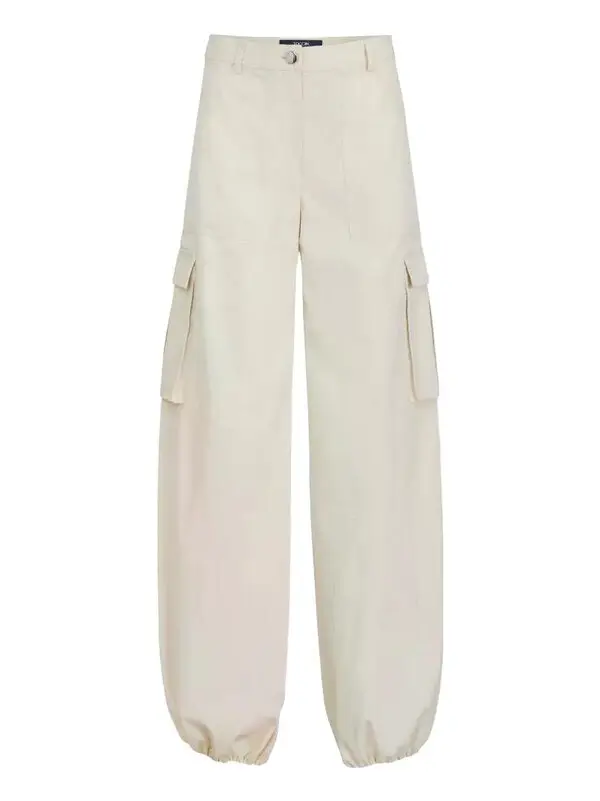 TOCCIN Wide-leg Cargo Pants - Neutrals